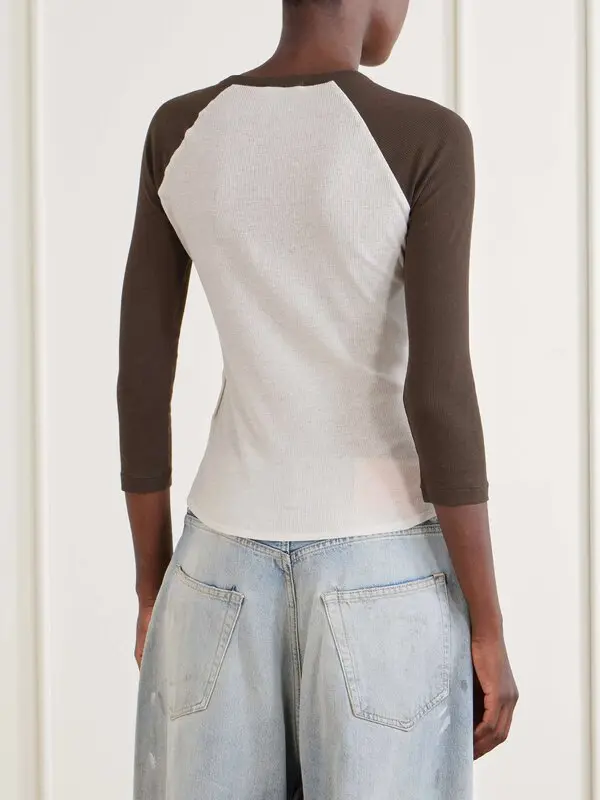 Acne Studios Printed Cotton-ribbed T-shirt