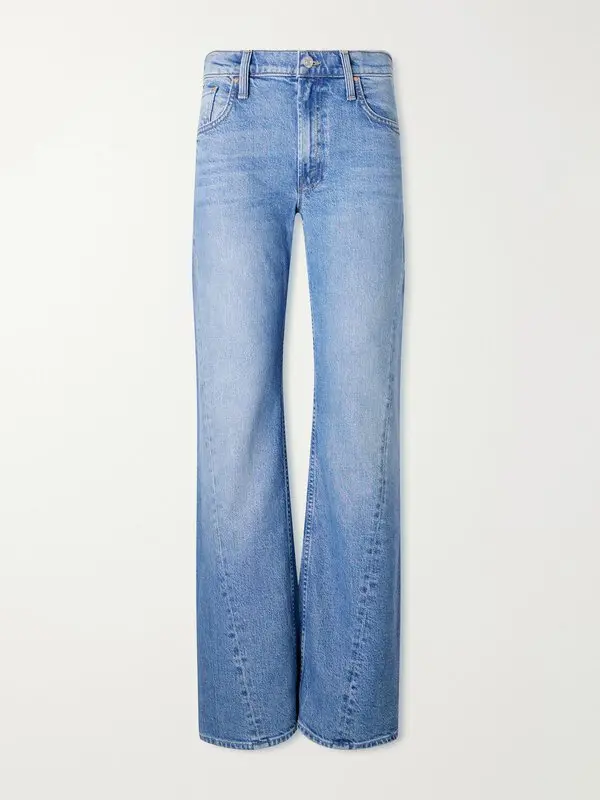 MOTHER The Bookie Twist Skimp Mid-rise Bootcut Jeans - Blue