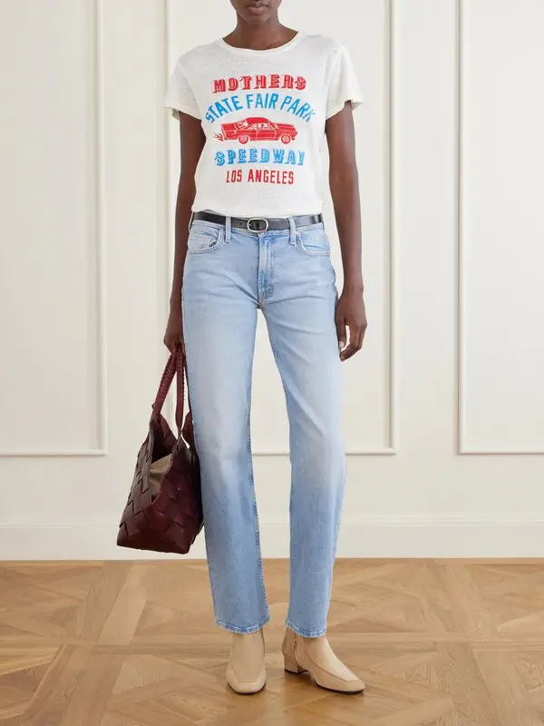 MOTHER The Newbie Skimp Mid-rise Straight-leg Jeans