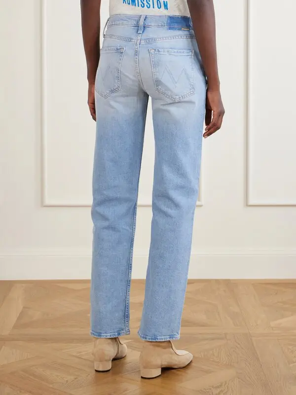 MOTHER The Newbie Skimp Mid-rise Straight-leg Jeans