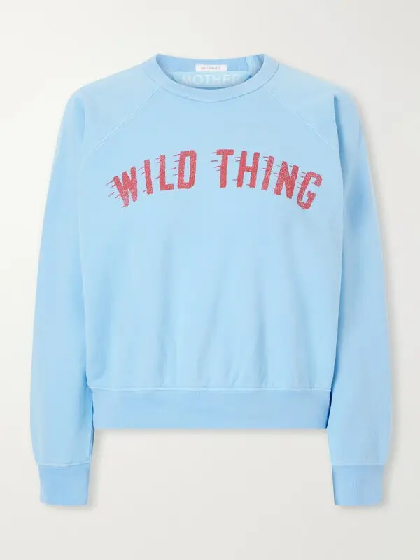 MOTHER The Concert Printed Cotton-jersey Sweatshirt
