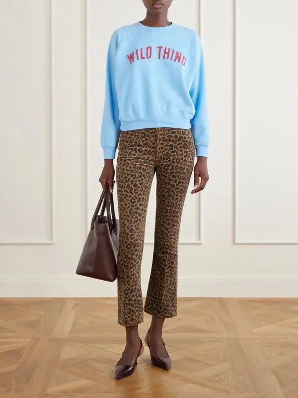 MOTHER The Concert Printed Cotton-jersey Sweatshirt