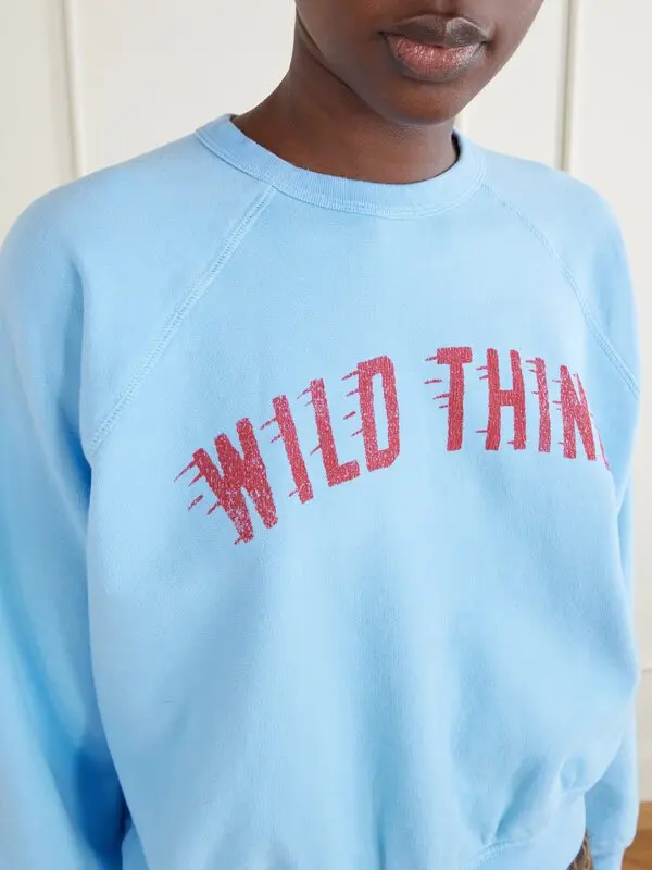 MOTHER The Concert Printed Cotton-jersey Sweatshirt