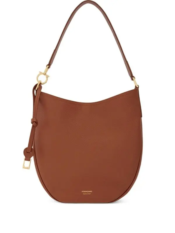 FERRAGAMO Leather Medium Hobo Bag