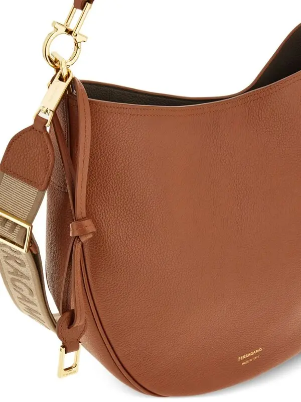 FERRAGAMO Leather Medium Hobo Bag