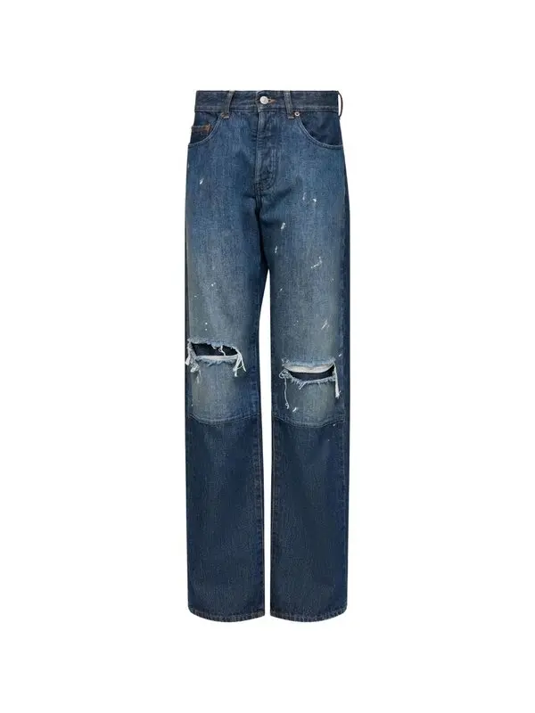 MAISON MARGIELA Barrel Denim Cotton Jeans - Blue