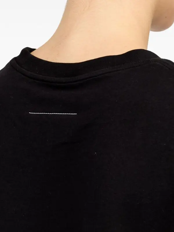 MAISON MARGIELA Logo Cropped T-shirt - Black