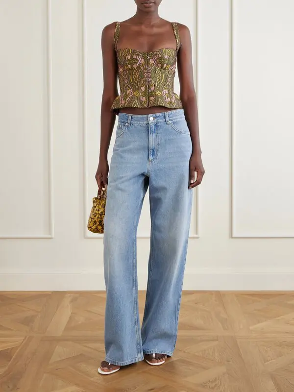 Erdem Mid-rise Wide-leg Jeans