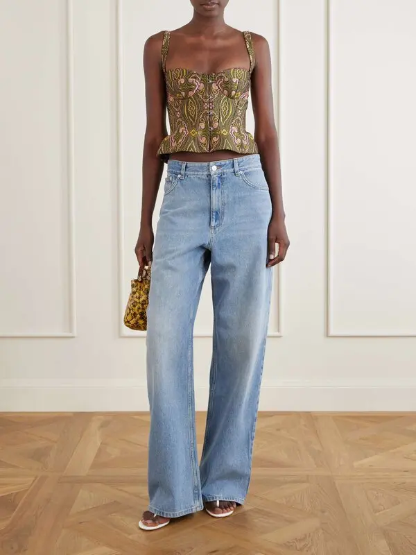Erdem Mid-rise Wide-leg Jeans