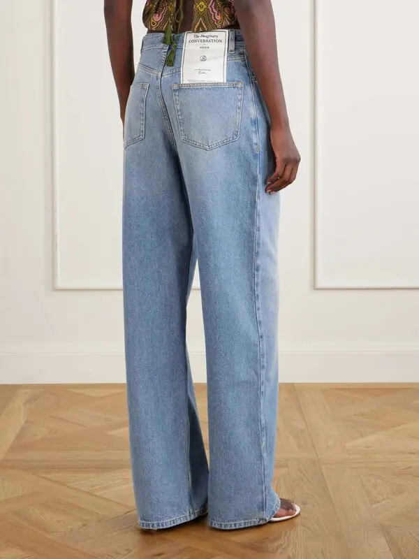 Erdem Mid-rise Wide-leg Jeans