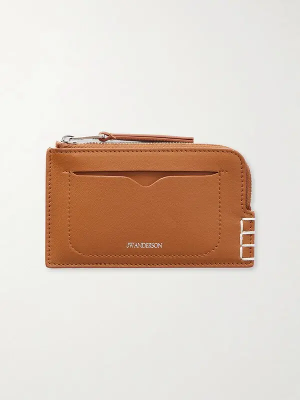 JW Anderson Textured Leather Zip-around Wallet - Brown