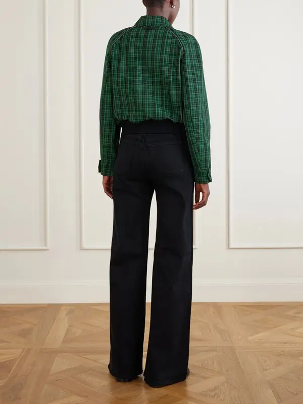 Marni Cropped Checked Wool And Cotton-blend Twill Jacket