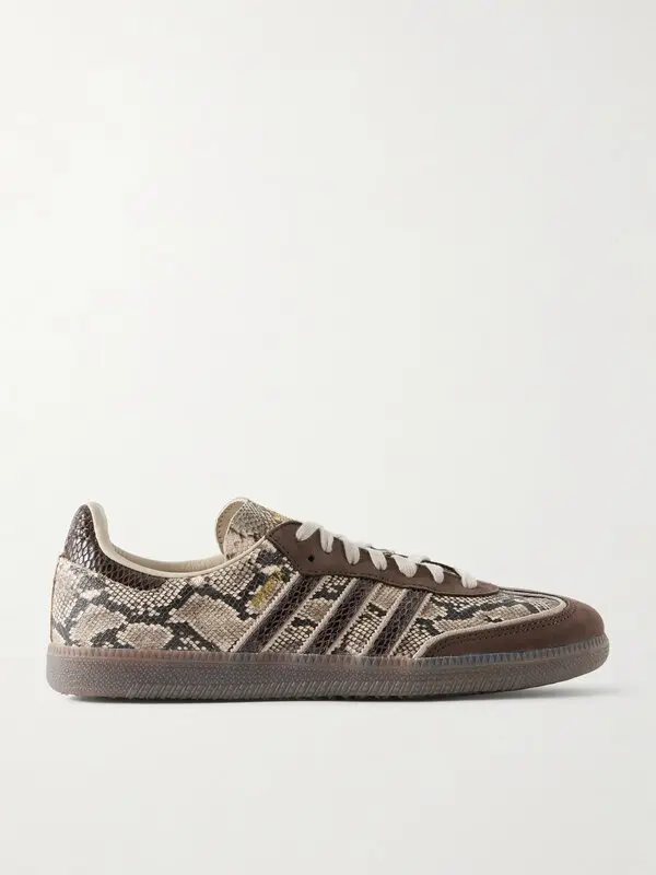 ADIDAS ORIGINALS Samba Og Snake-effect Leather Sneakers - Brown