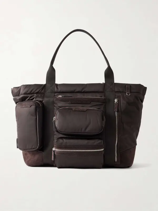 ANYA HINDMARCH Travel Leather-trimmed Shell Weekend Bag