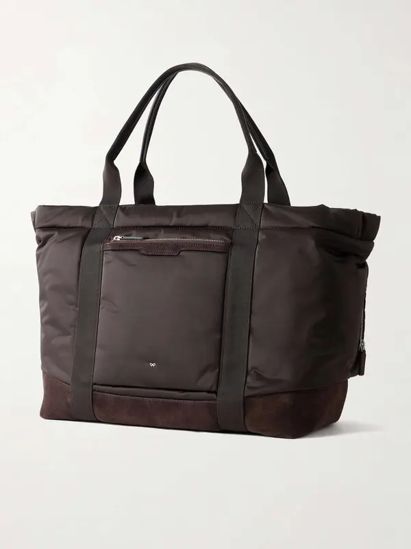 ANYA HINDMARCH Travel Leather-trimmed Shell Weekend Bag