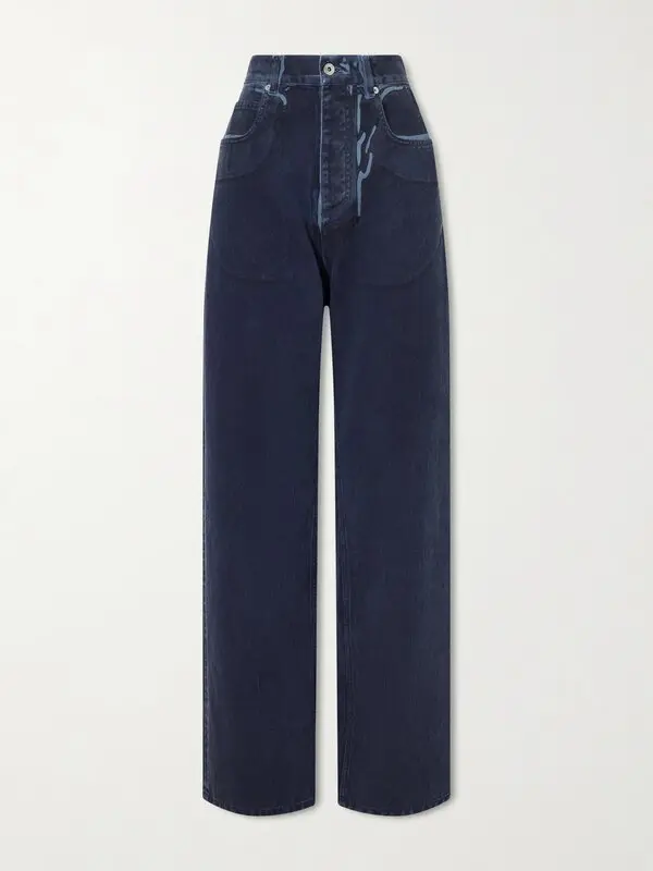 Bottega Veneta Overdyed Straight-leg Jeans - Blue