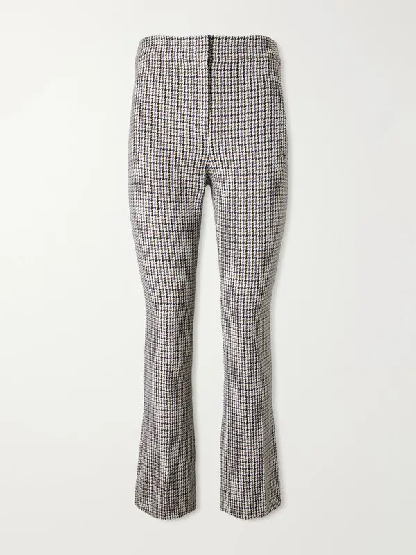Veronica Beard Prince Of Wales Flared Pants - Blue