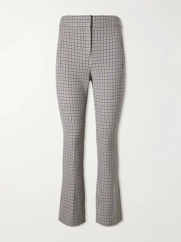 Veronica Beard Arte Prince Of Wales Flared Pants - Blue