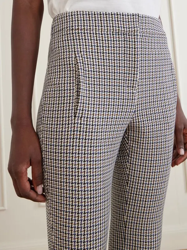 Veronica Beard Arte Prince Of Wales Flared Pants - Blue