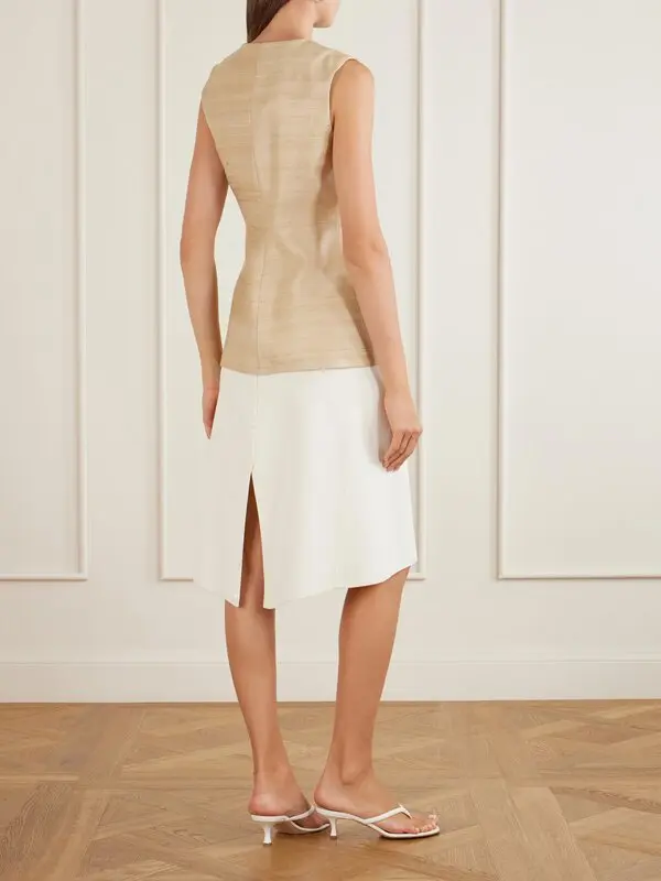 LIBEROWE Vania Silk-blend Dupioni Vest