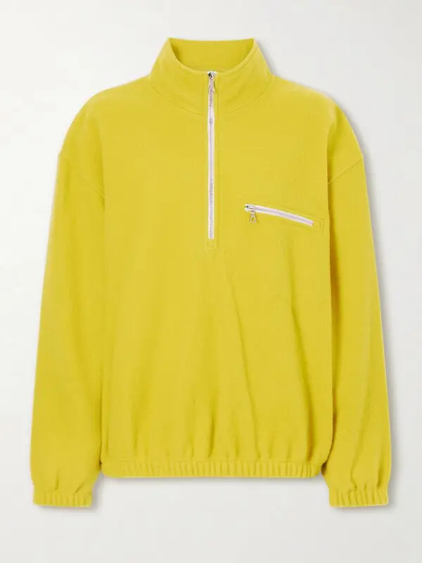 RIER Polar Wool-fleece Half-zip Sweatshirt - Yellow
