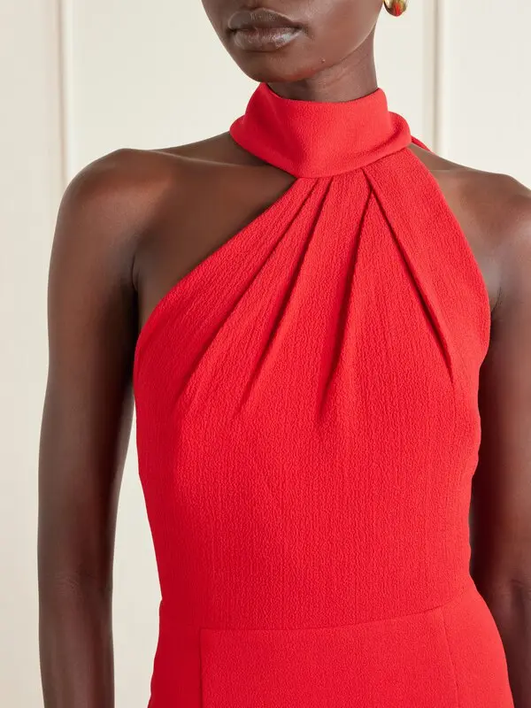 Rebecca Vallance Raziel Bow-detailed Crepe Gown