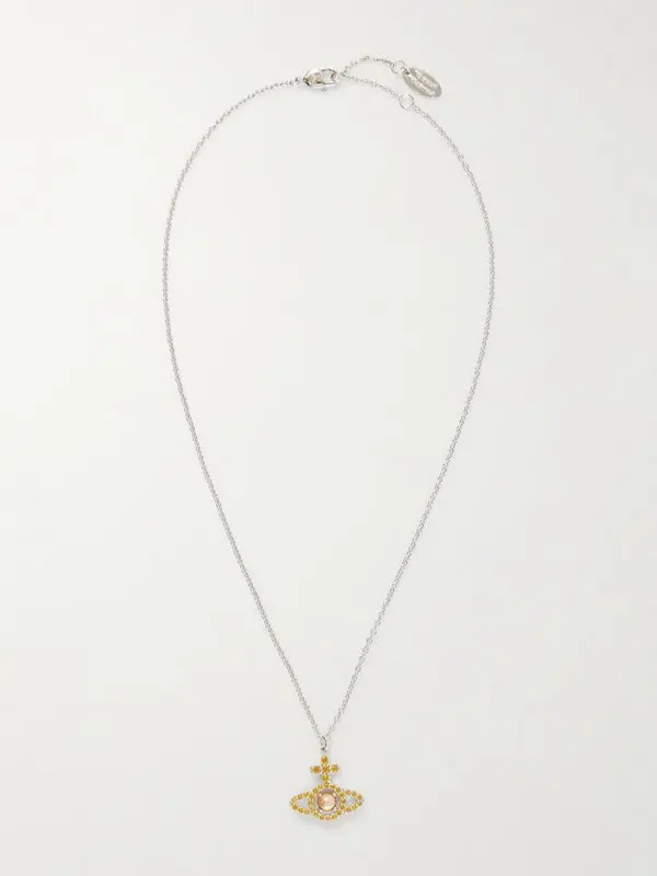 VIVIENNE WESTWOOD Olympia Platinum, Crystal And Pearl Necklace - Gold