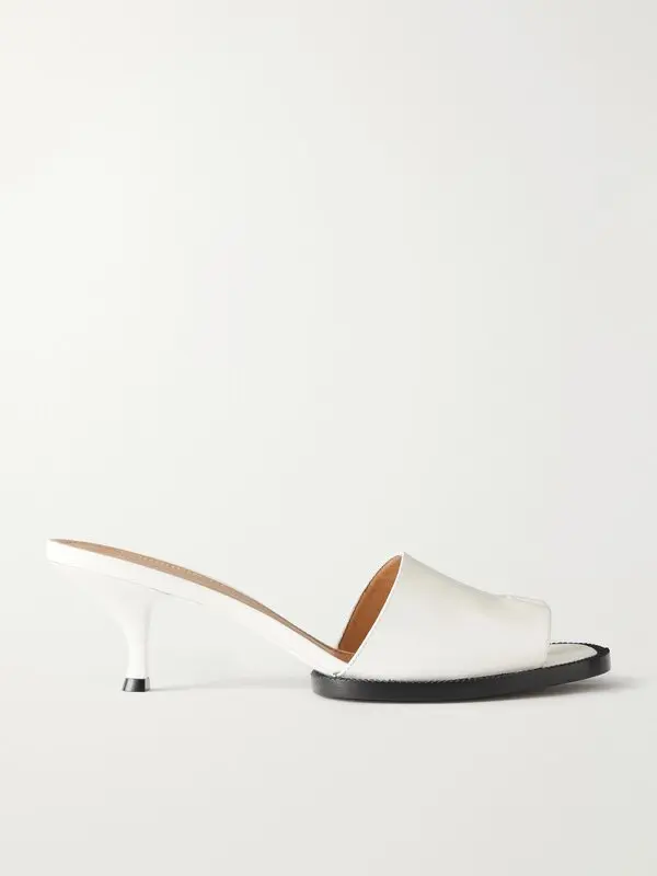 MAISON MARGIELA Tabi City Leather Heeled Sandals - White
