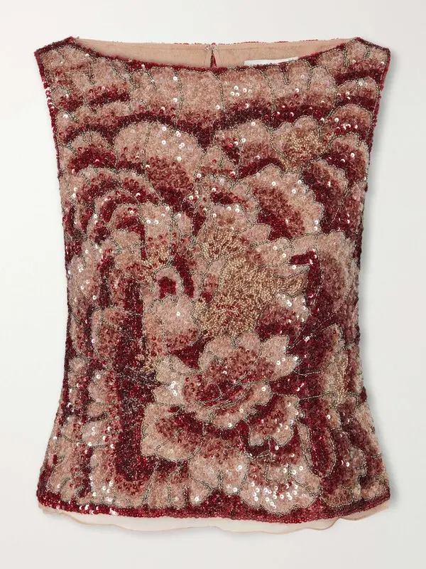 CLIO PEPPIATT Sequin-embellished Blouse