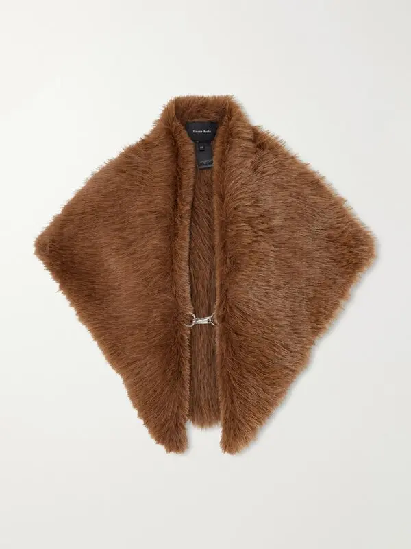 Simone Rocha Plush Scarf - Brown