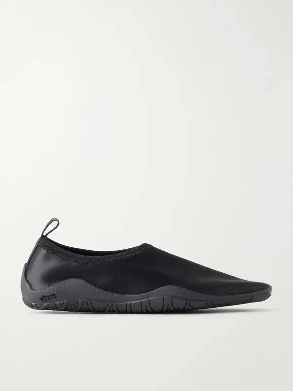 JIL SANDER Elbe Rubber-trimmed Satin Flats