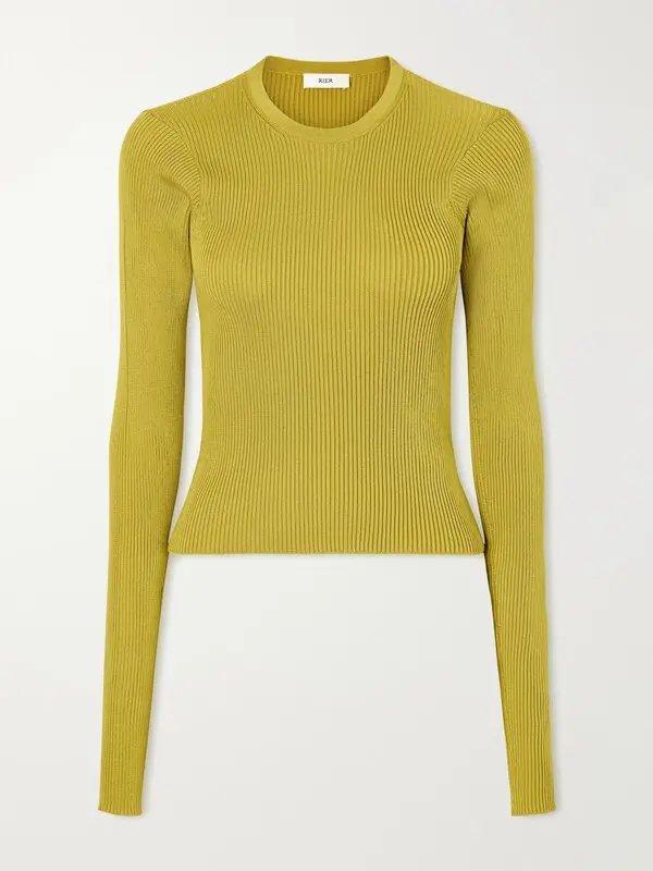 RIER Riere Ribbed Silk T-shirt