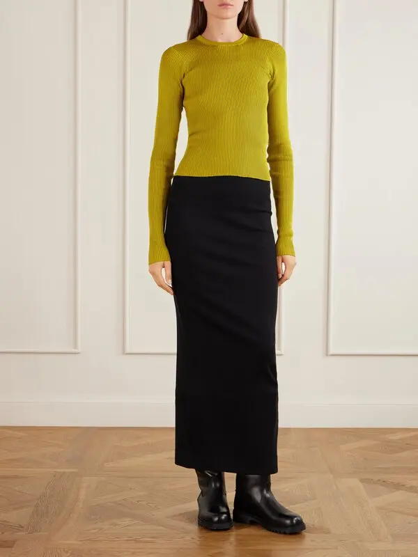 RIER Riere Ribbed Silk T-shirt