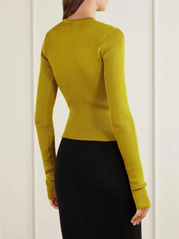RIER Riere Ribbed Silk T-shirt
