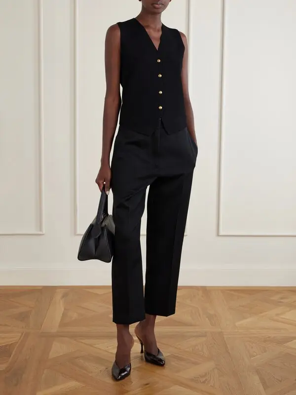 LANVIN Wool High-rise Straight-leg Pants