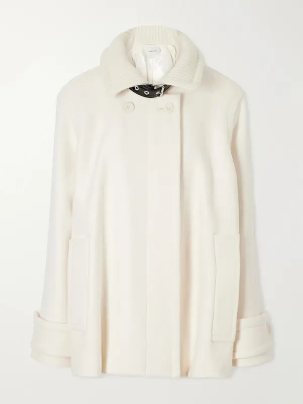 LANVIN Belted Wool Trench Coat