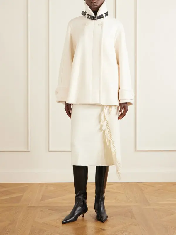 LANVIN Belted Wool Trench Coat