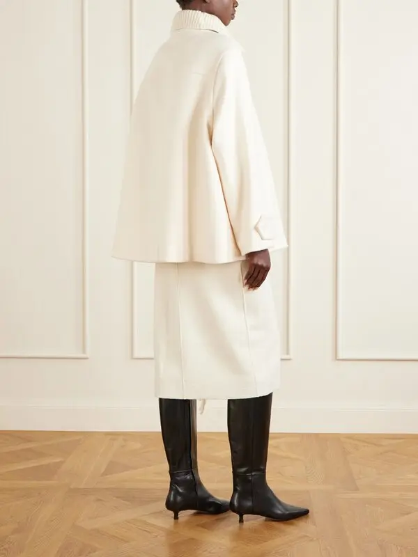 LANVIN Belted Wool Trench Coat