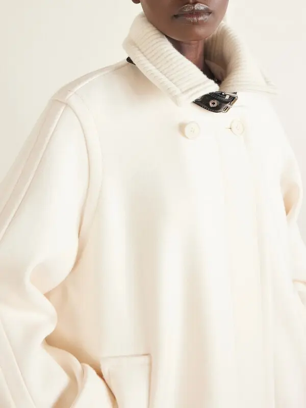 LANVIN Belted Wool Trench Coat