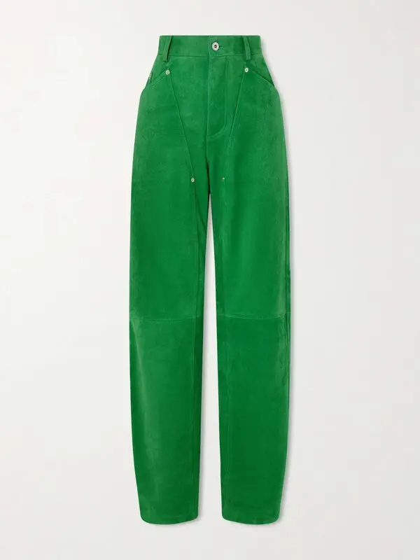 Bottega Veneta Suede Straight-leg Pants