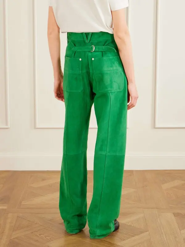 Bottega Veneta Suede Straight-leg Pants