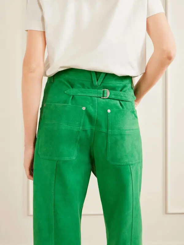 Bottega Veneta Suede Straight-leg Pants