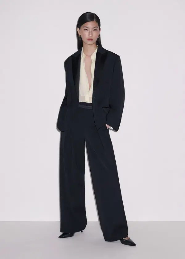 ME+EM Oversized Tuxedo Jacket With Shawl Lapel
