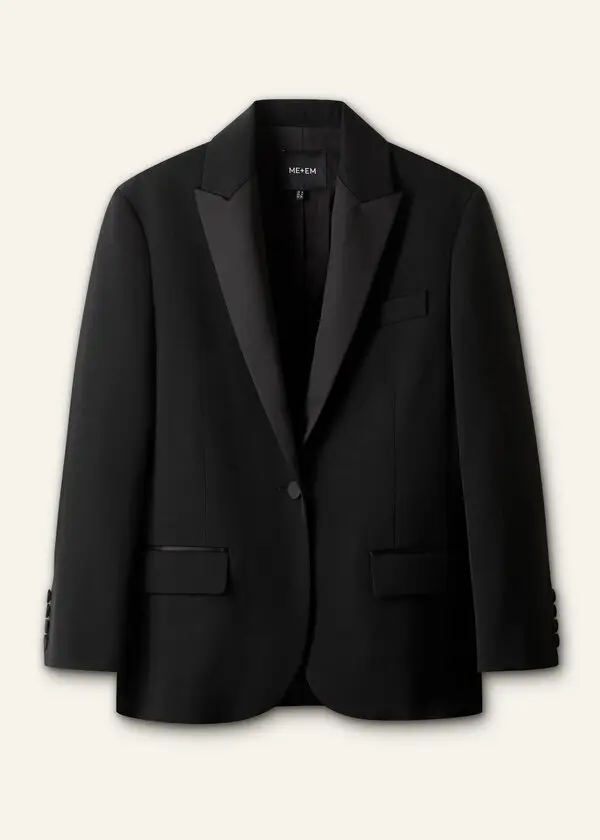 ME+EM Oversized Tuxedo Jacket With Shawl Lapel