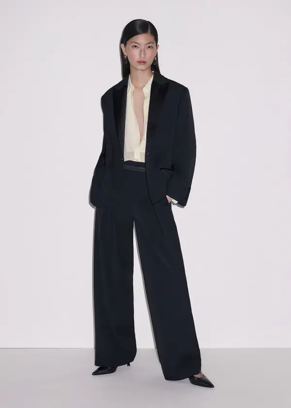 ME+EM Oversized Tuxedo Jacket With Shawl Lapel