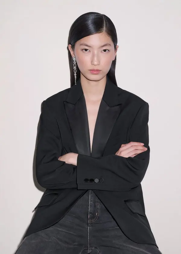 ME+EM Oversized Tuxedo Jacket With Shawl Lapel