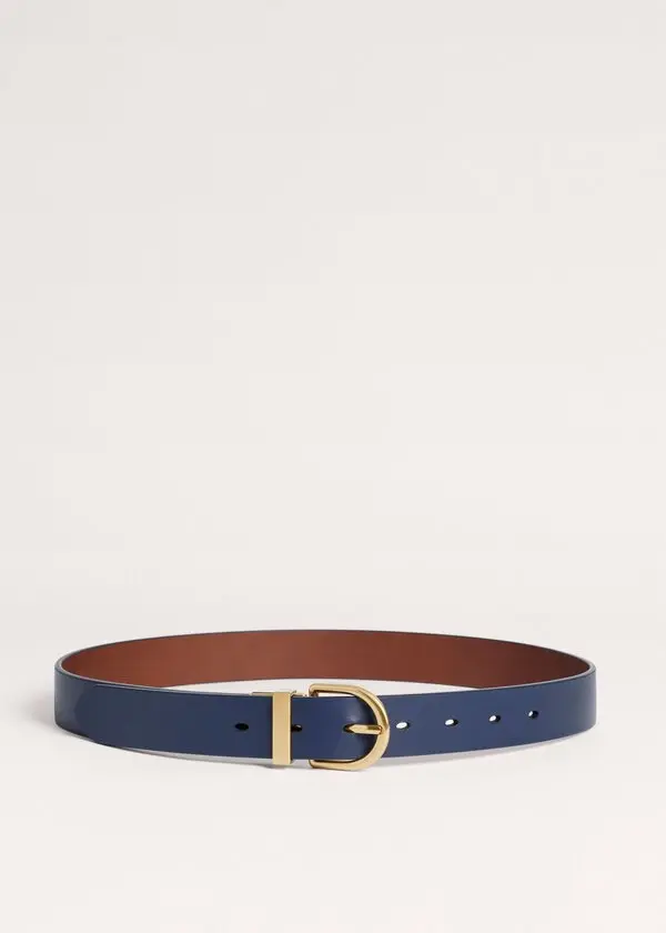 ME+EM 30mm Classic Round Reversible Belt Navy-pecan