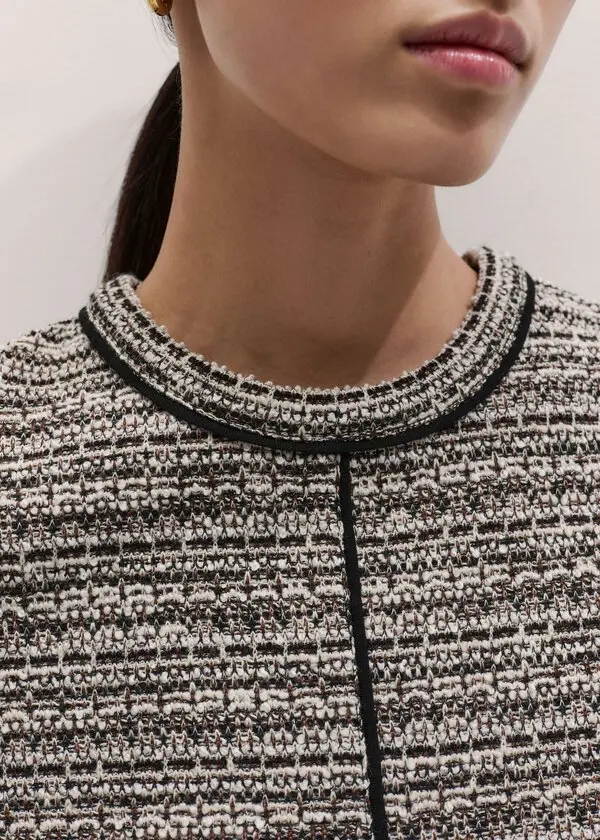 ME+EM Textured Tweed Cropped Tee