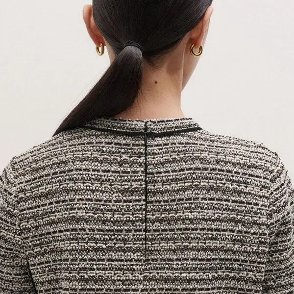 ME+EM Textured Tweed Cropped Tee