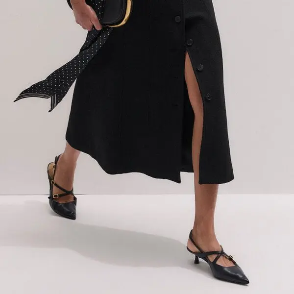 ME+EM Button Front Maxi Shift Dress
